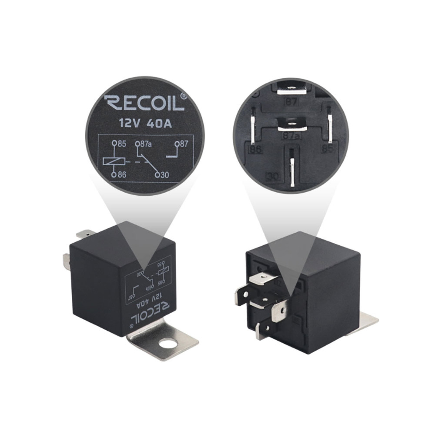 InCarTec 10-606-K6 RECOIL 6 Pack Relay Kit (5-pin 30/40A ...