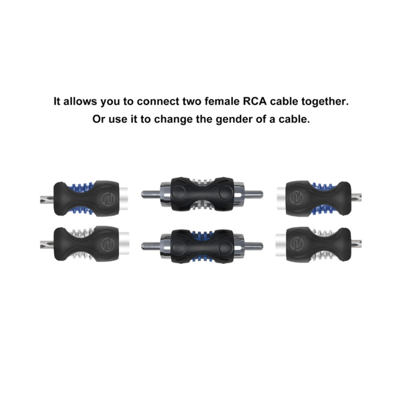 InCarTec 32-201B RECOIL RCA Male to RCA Male Phono Extension ...