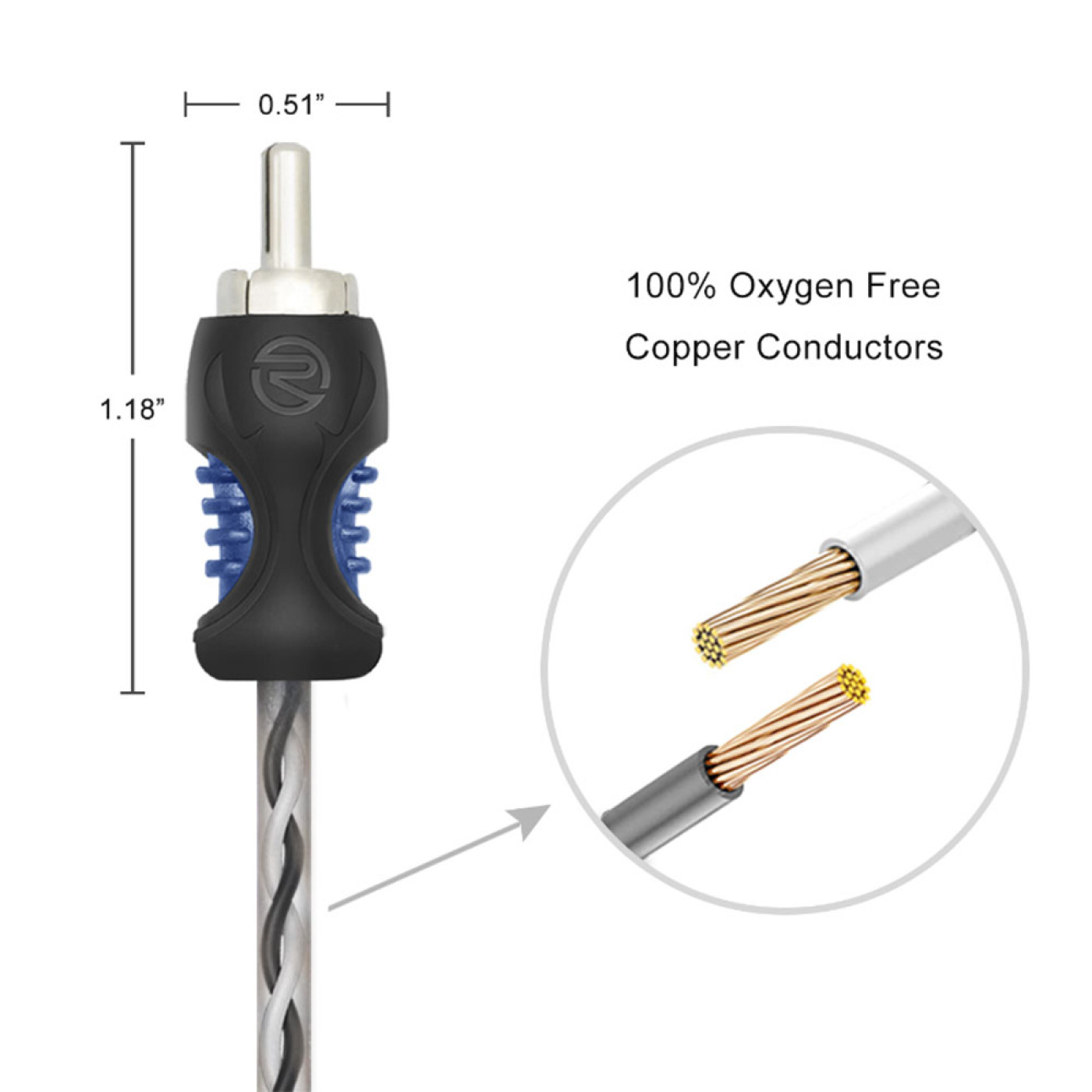 InCarTec 32-207 RECOIL Echo Series Premium Twisted Pair RCA ...