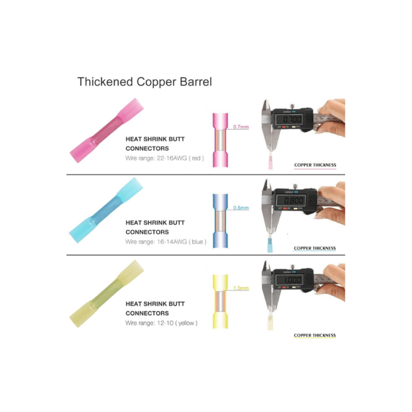 InCarTec 82-HSB-KIT RECOIL Insulated Heat Shrink Butt Connectors/