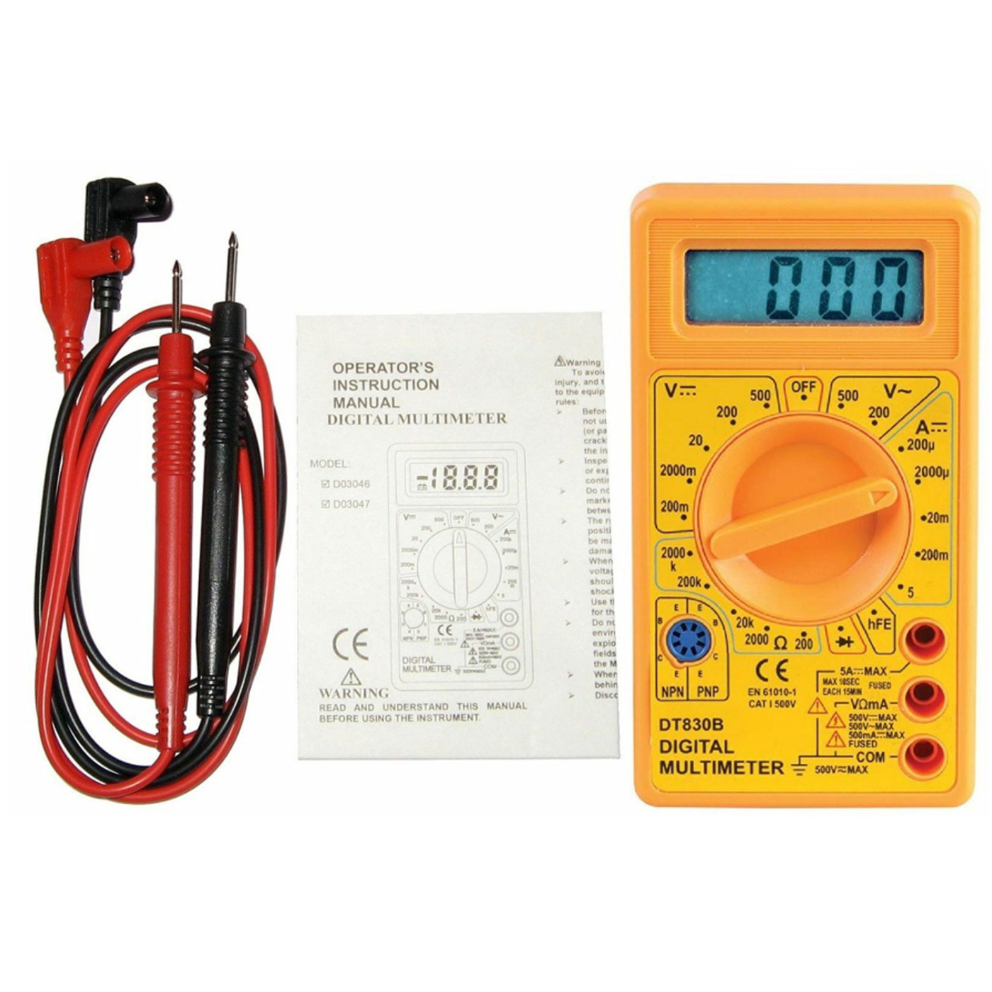 InCarTec 85-201 Digital Multimeter (500V AC/DC Manual Ra ...