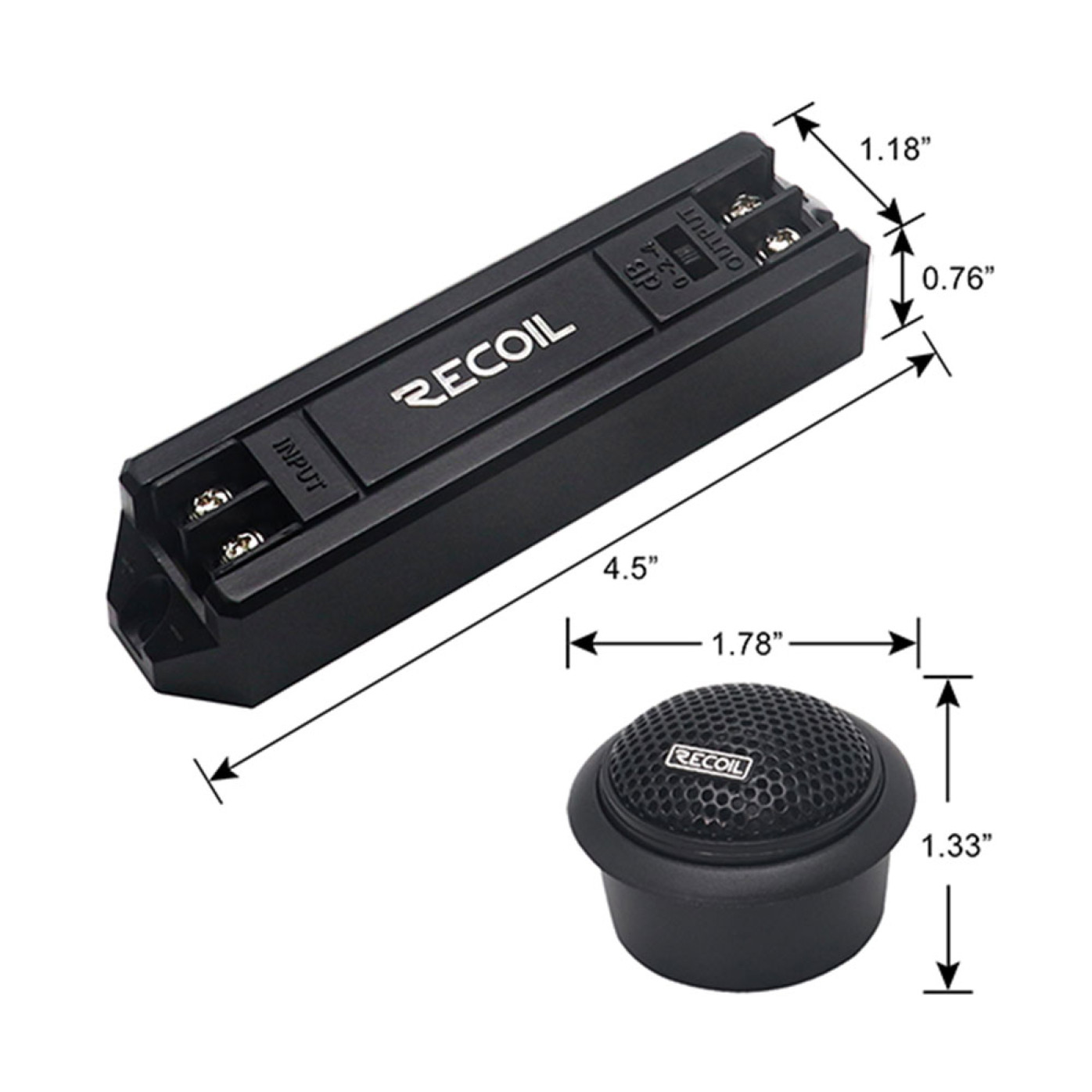 InCarTec SPK-REC-RET1 Recoil Echo-Series 1" Silk Dome ...