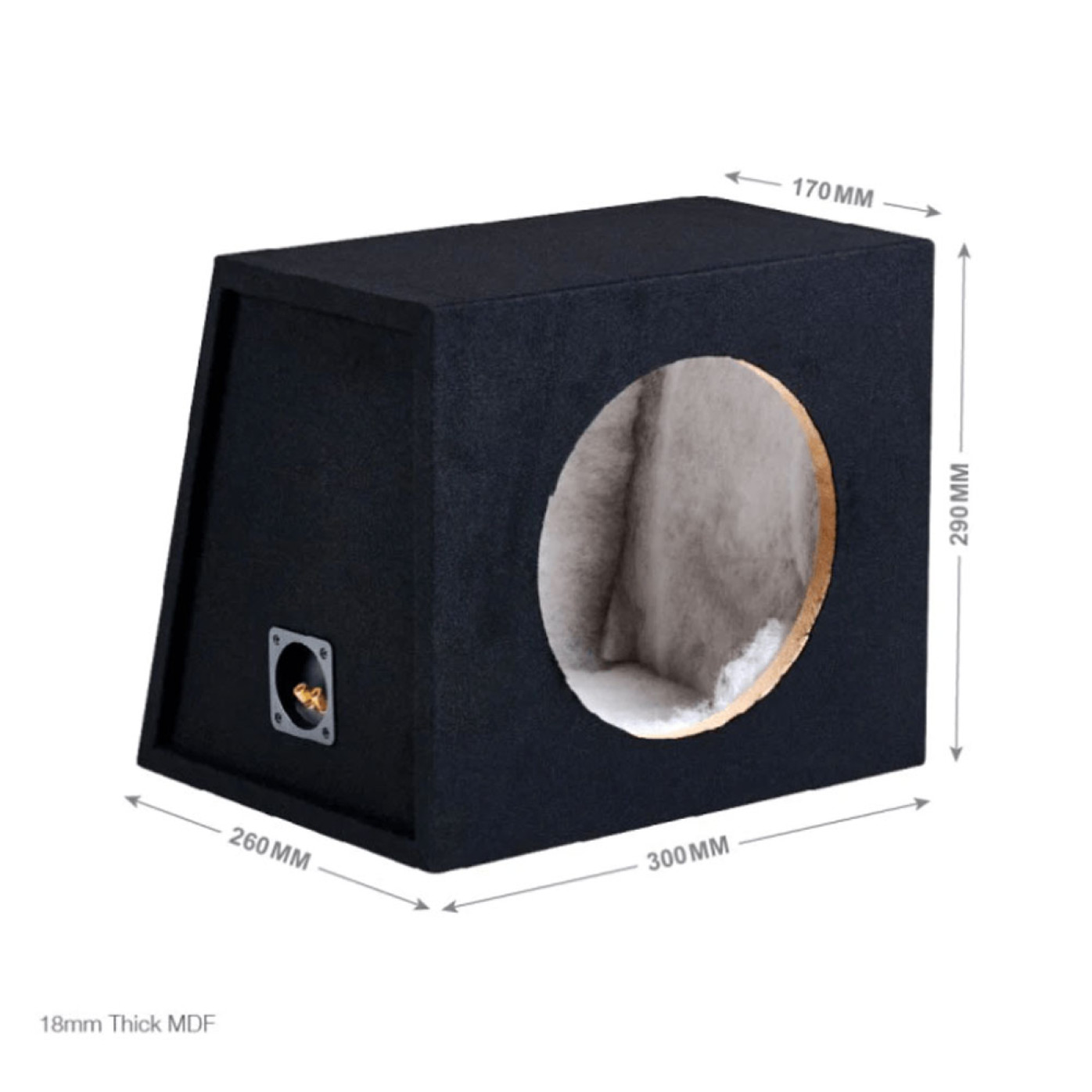 InCarTec SUBBOX-8 Sealed High Quality 8" Subwoofer Enclosure ...