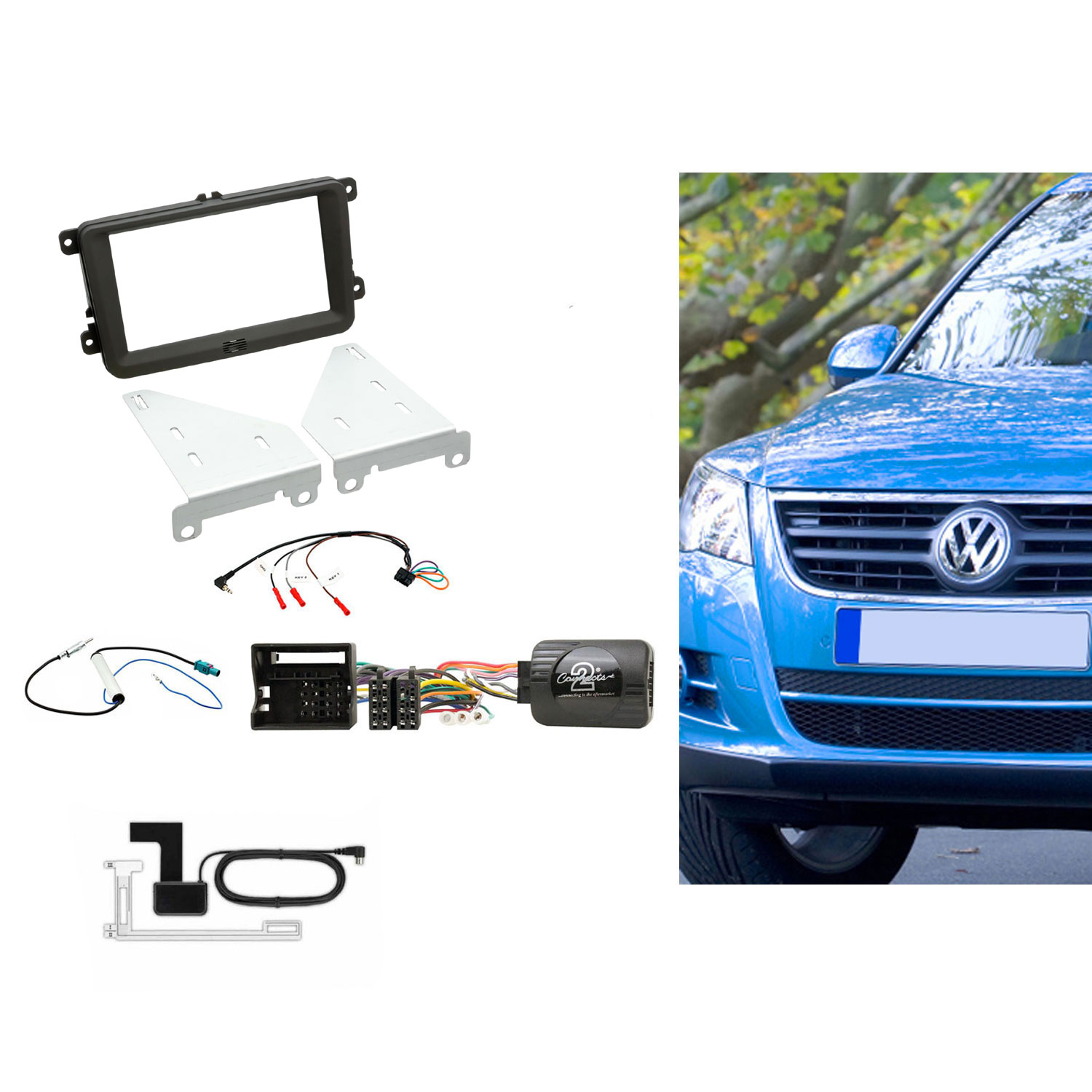 Volkswagen Car Stereo Double Din Fascia, Steering Control ...