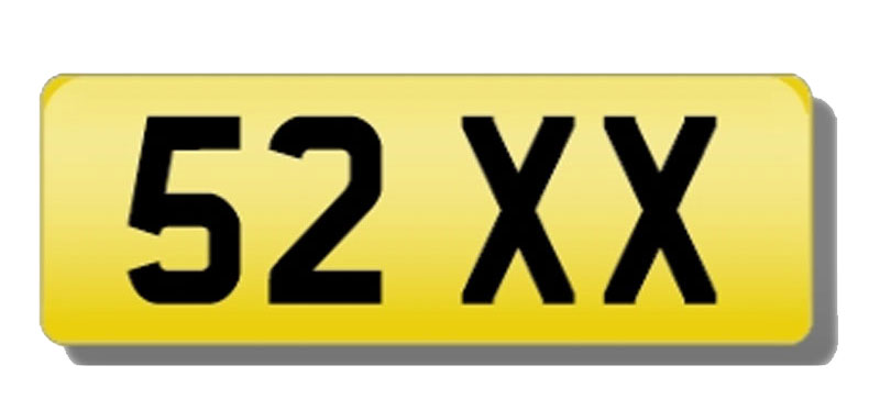 52 XX Private Number Plate For Sale