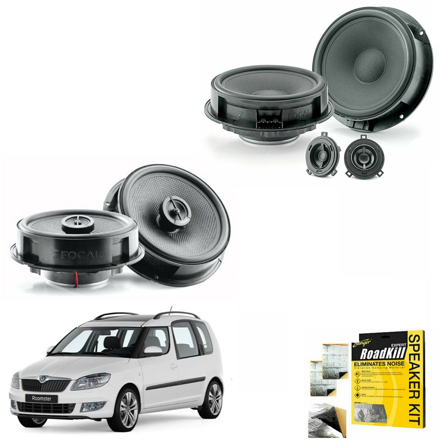 Skoda Roomster 5J 2006 - 2015 Front and Rear Focal Speaker ...