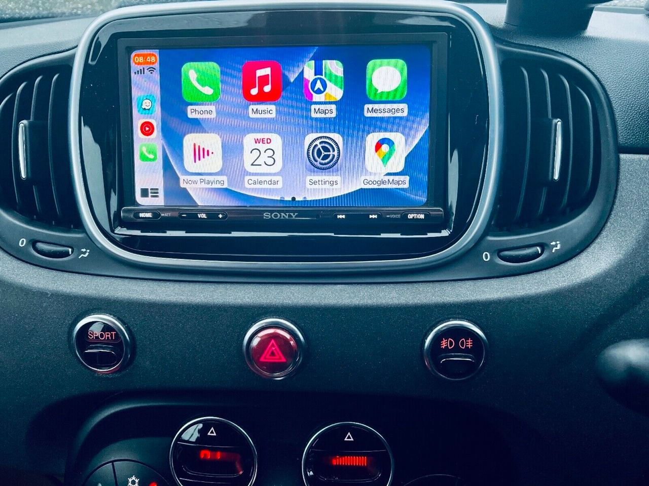 Fiat 500 2015 - 2021 Gloss Black Kenwood DMX7722DABS Wireless ...