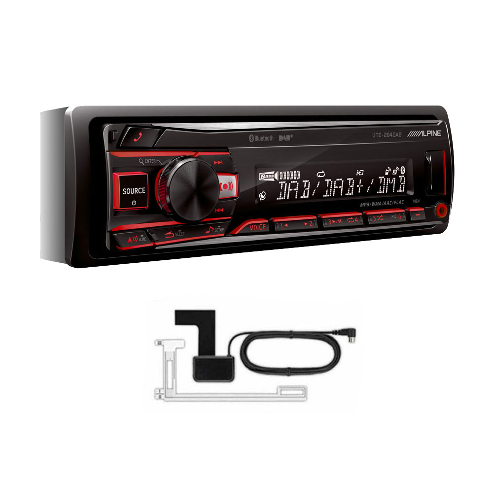 Alpine UTE-204DAB Mechless DAB+ Car Stereo Radio Bluetooth ...