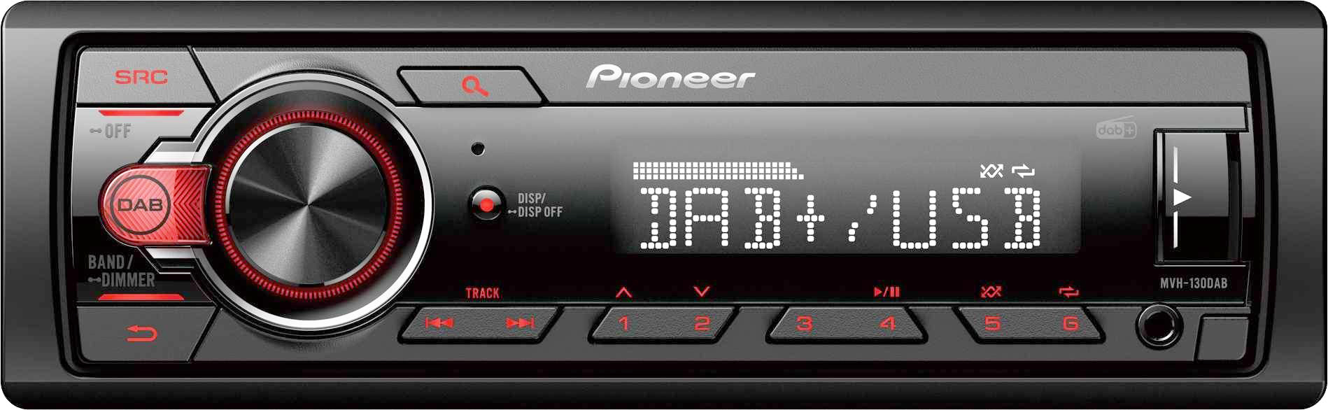 Pioneer MVH-130DAB Mechless MP3 Car Radio with DAB USB Aux ...