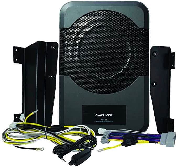 Alpine PWE-S8 8" 20cm Underseat Amplified Sub Subwoofer ...
